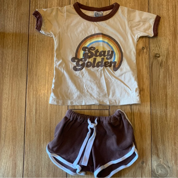 Nu Natives | Matching Sets | Nu Natives Stay Golden Short Set | Poshmark
